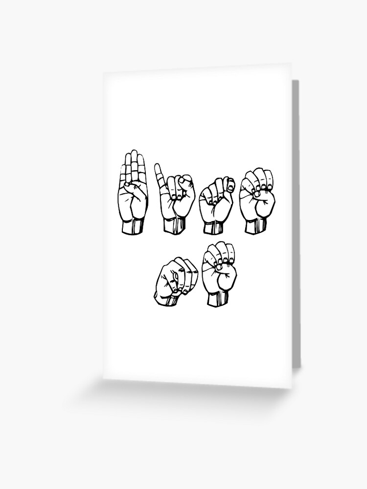 "Bite Me Sign Language sticker" Greeting Card for Sale by MadEDesigns ...