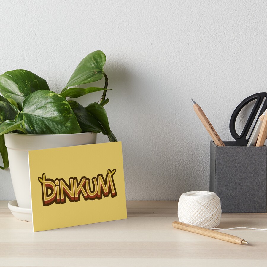 "Dinkum game logo" Art Board Print for Sale by VectorzDude | Redbubble