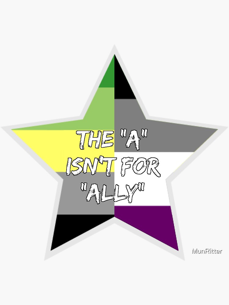 "LGBTQIA Aro Ace Pride" Sticker for Sale by MunRitter | Redbubble