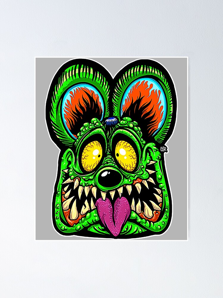 "Groteske Karikaturen Monster Face Fink Grafik für Fans" Poster von ...