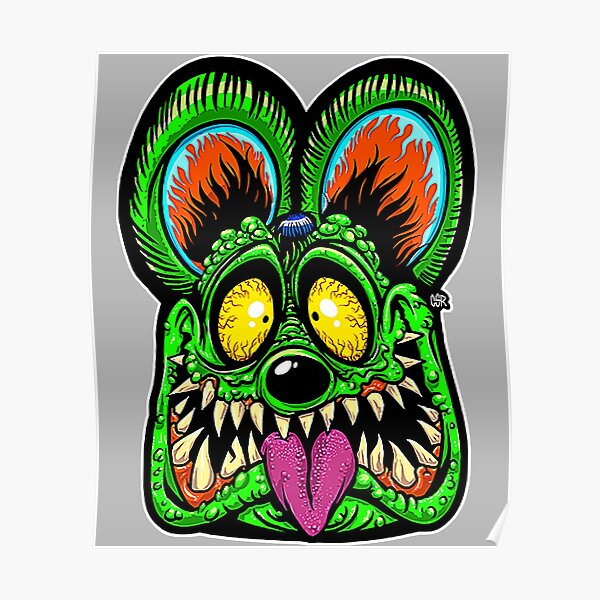 "Groteske Karikaturen Monster Face Fink Grafik für Fans" Poster von ...