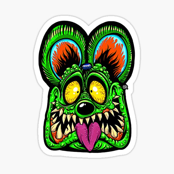 "Grotesque Caricatures Monster Face Fink Graphic For Fans" Sticker for ...