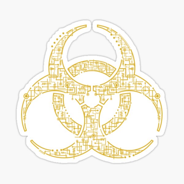 "Electric Biohazard Sign Danger Mutation Zombie" Sticker for Sale by ...