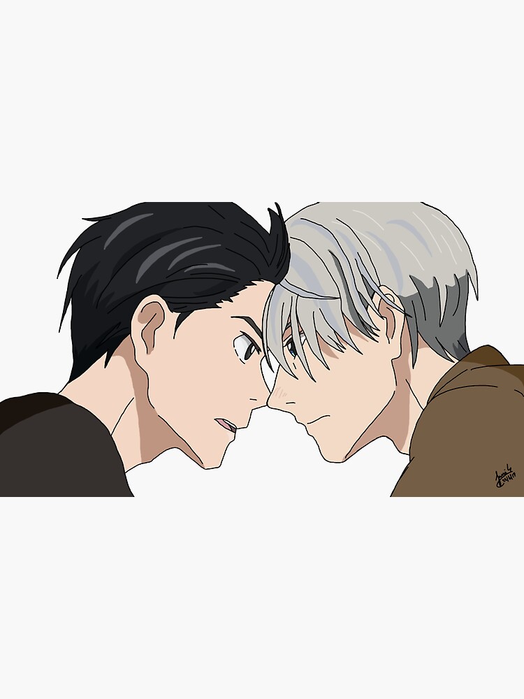 "Yuri and Victor/Viktor - Head Bump" Sticker for Sale by AJRaven ...