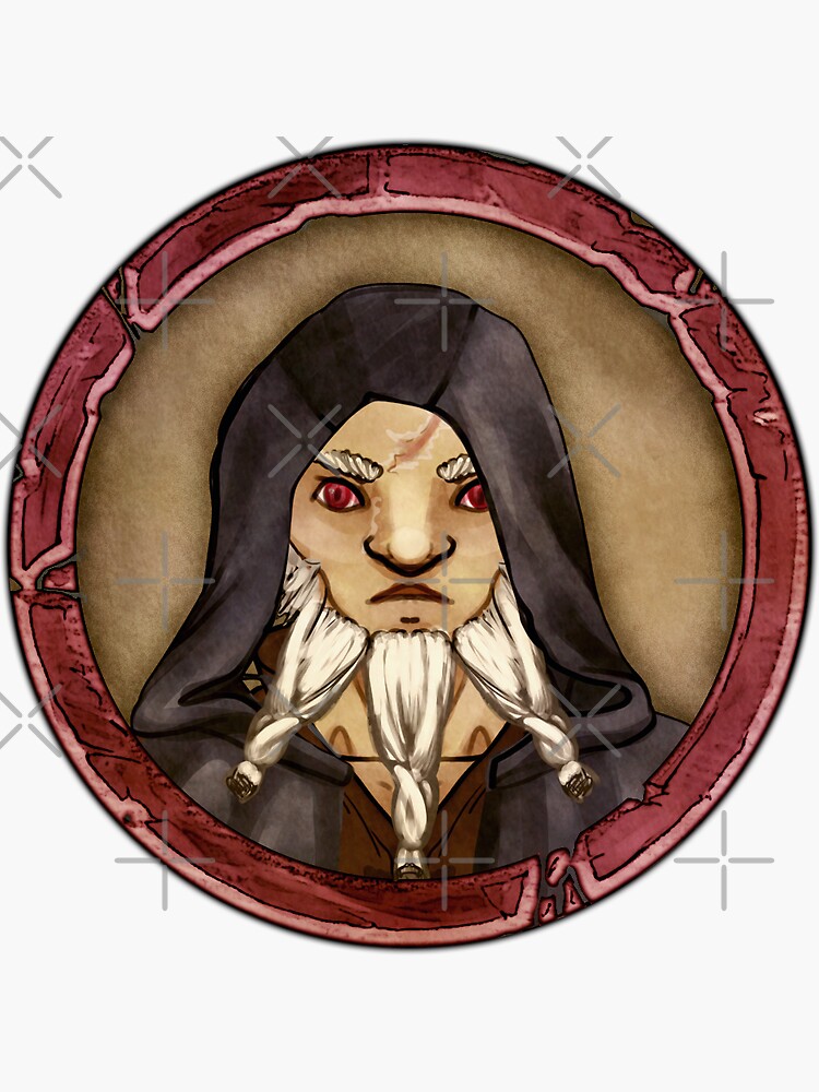 "Evil Dwarf Portrait Cartoon Fantasy Sticker" Sticker for Sale by ...