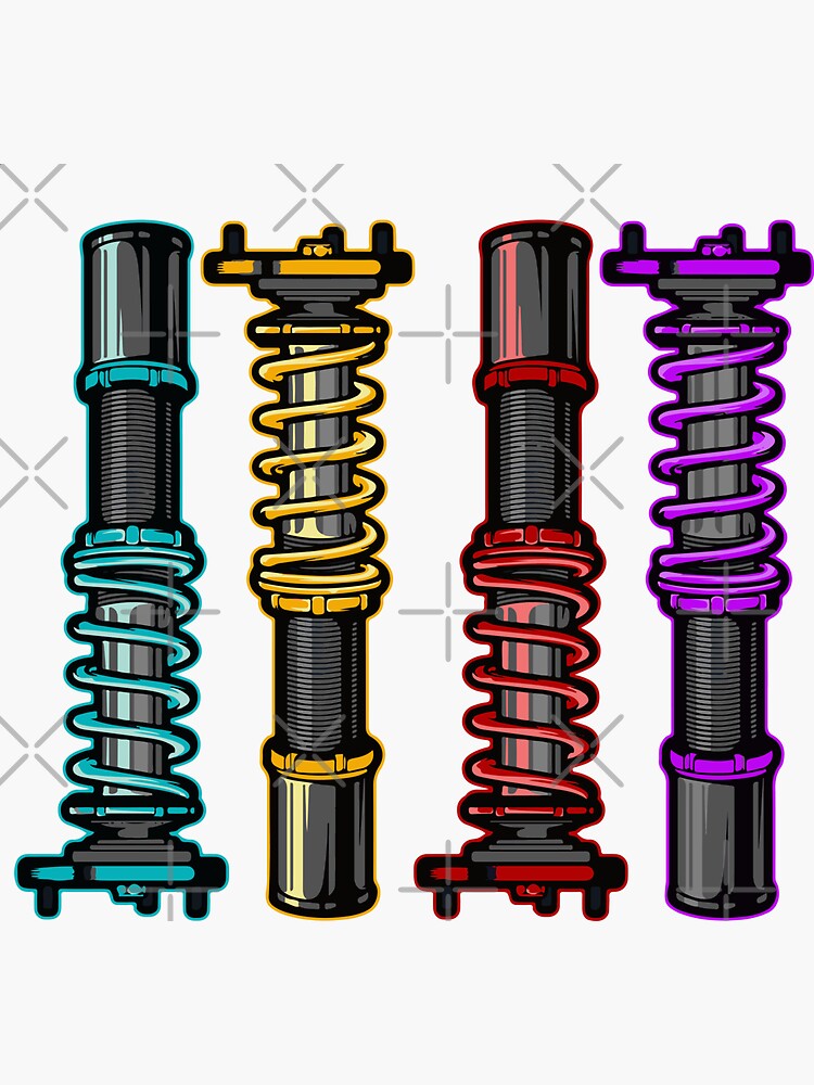 "Coilover suspension " Sticker for Sale by CarShark | Redbubble