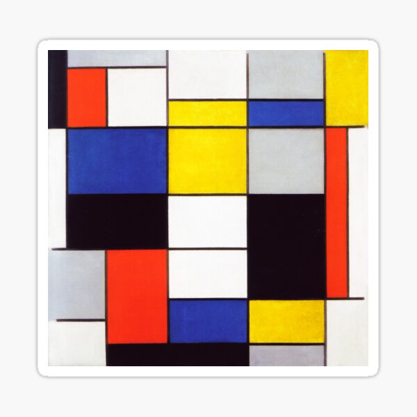 "color block piet mondrian" Sticker for Sale by For-Evere05 | Redbubble