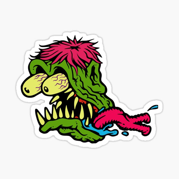 "Grotesque Caricatures Monster Hot Rod Monster Sticker Mask Cool ...