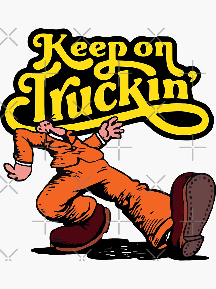 "Grotesque Caricatures Monster Keep On Truckin Vintage" Sticker for ...