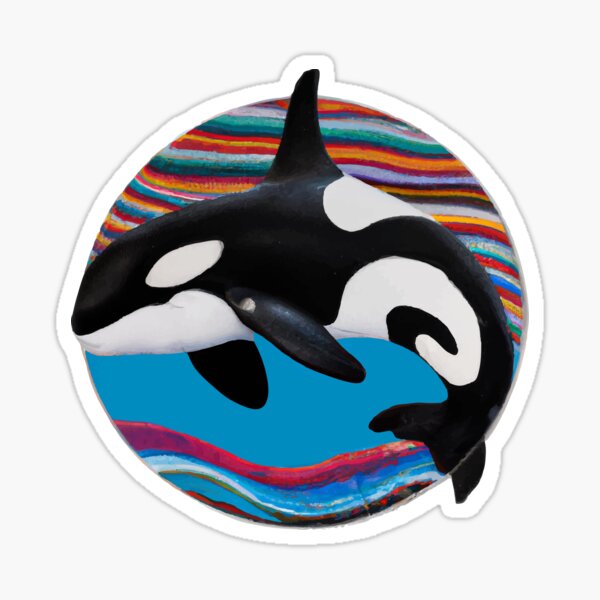 "Orca in a marble" Sticker for Sale by luisj | Redbubble