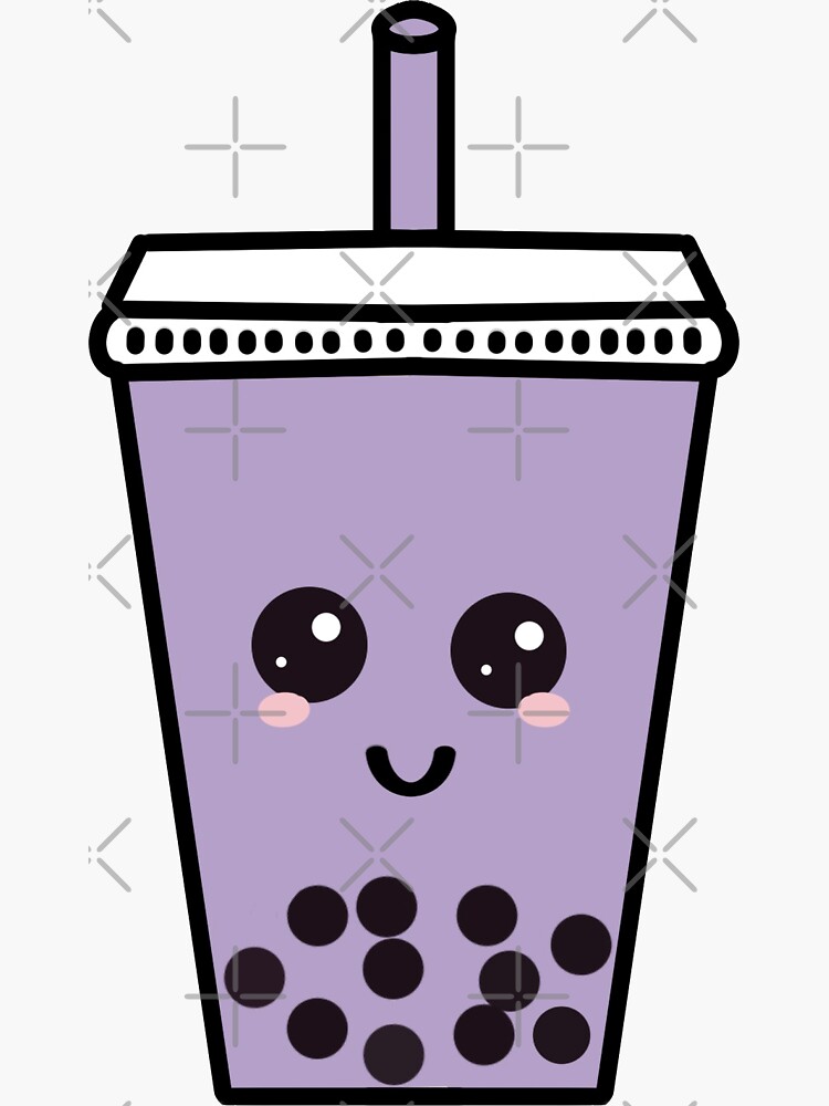 "Purple Taro Boba" Sticker for Sale by NamiKCrafts | Redbubble