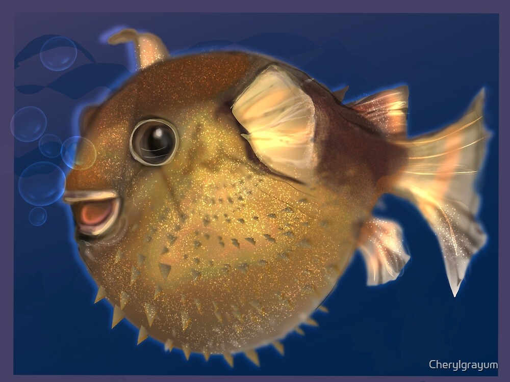 "Shark Puffer Fish " by Cherylgrayum | Redbubble