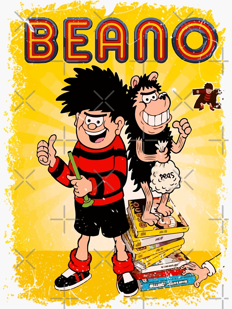 "The Beano (Distressed)" Sticker for Sale by xxXVintageXxx | Redbubble