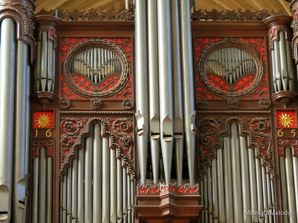 "Exeter Cathedral Organ Pipes" by MidnightMelody | Redbubble