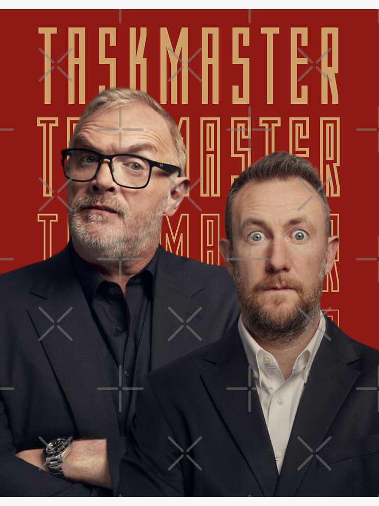 "Taskmaster- Alex Horne & Greg Davies" Sticker for Sale by Jook | Redbubble