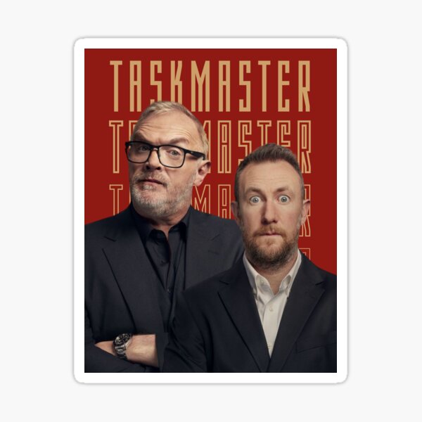 "Taskmaster- Alex Horne & Greg Davies" Sticker for Sale by Jook | Redbubble