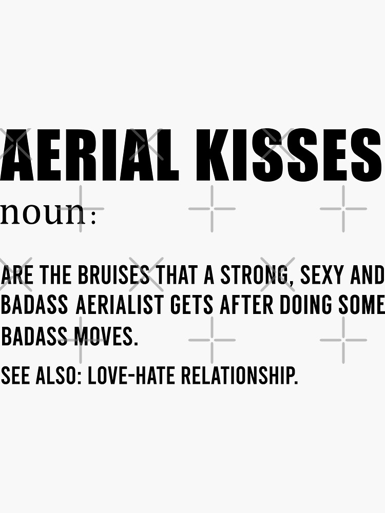 "Aerial kisses Definition, Aerial Hoop, Funny Aerial " Sticker for Sale ...