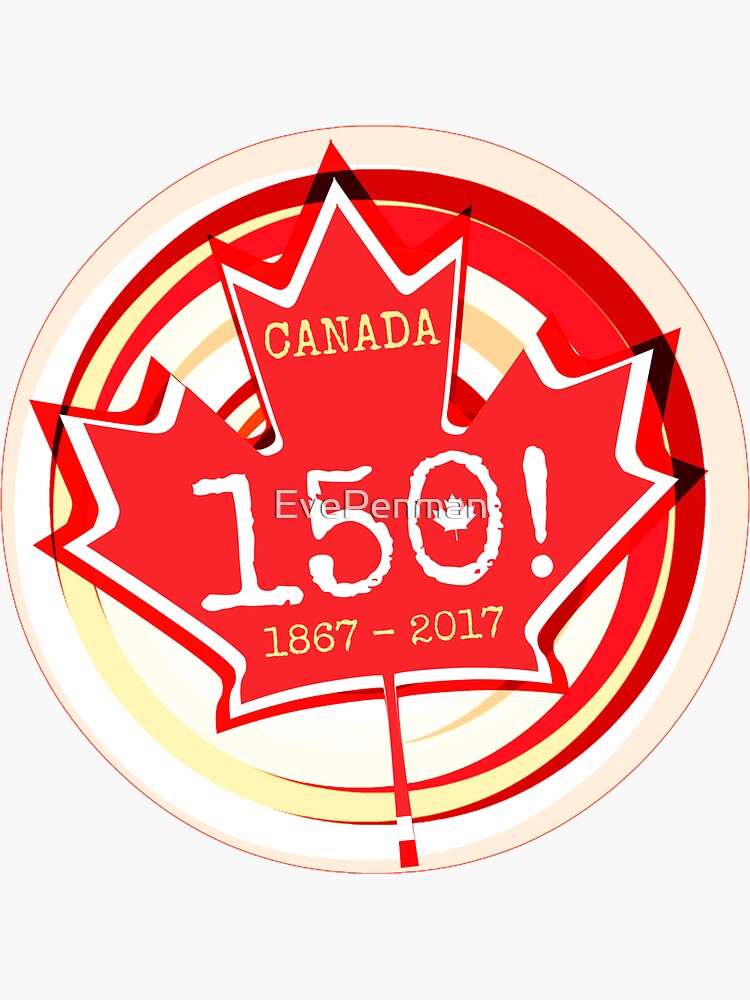 "Canada 150! Maple Leaf Maze" Sticker for Sale by EvePenman | Redbubble