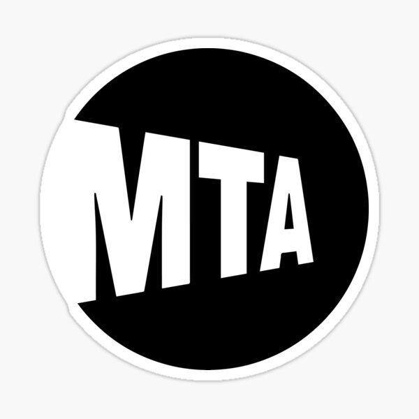 "MTA - Black" Sticker for Sale by MTA-NY | Redbubble