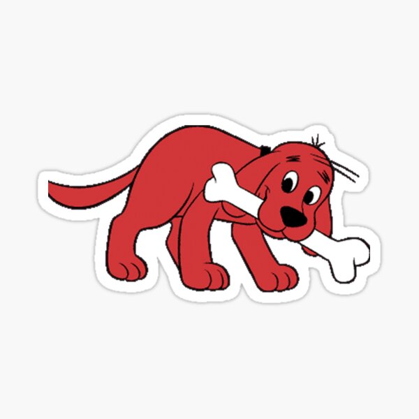 "Clifford the big red dog " Sticker for Sale by KenelmFreeman | Redbubble