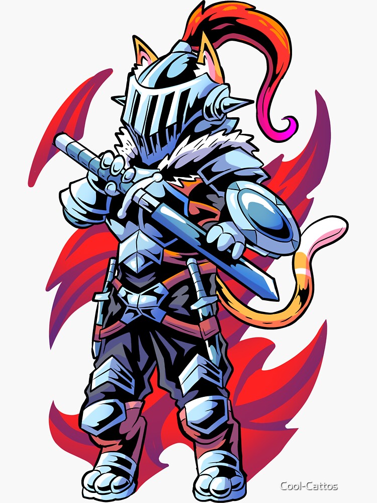 "Cat Goblin Slayer" Sticker for Sale by Cool-Cattos | Redbubble