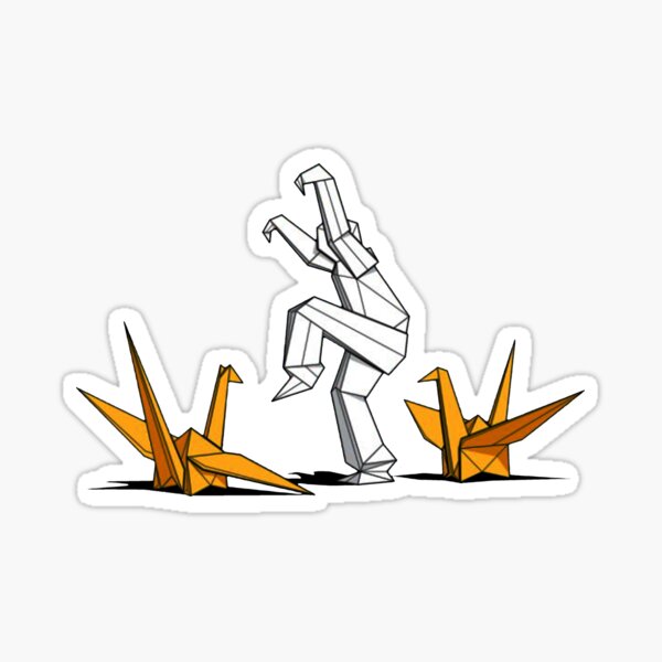 "Paper Cranes - Funny Crane" Sticker for Sale by goltipaka | Redbubble