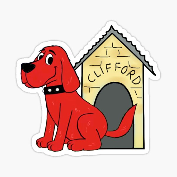 "Clifford the big red dog " Sticker for Sale by KenelmFreeman | Redbubble