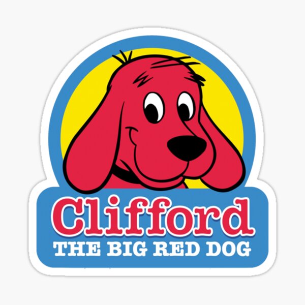 "Clifford the big red dog (2)" Sticker for Sale by KenelmFreeman ...