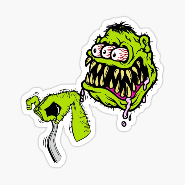 "Grotesque Caricatures Monster Rat Fink Tri Monster Gifts" Sticker for ...