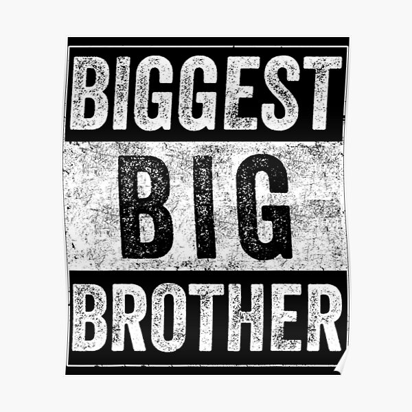 Póster Camiseta De Hermano Mayor Para Niños Y Mejor Hermano Mayor De Knowingreach631 Redbubble