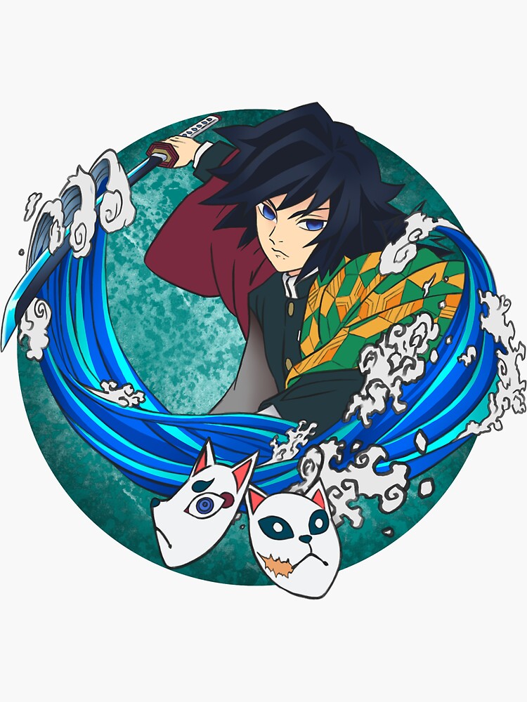 "Water Hashira" Sticker for Sale by Gal-haim | Redbubble