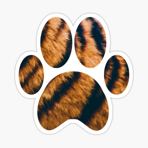 "Beautiful Tiger Fur Dog Wolf Paw" Sticker for Sale by MartiShirts ...