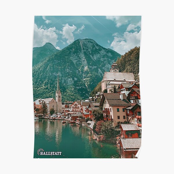 "Hallstatt Austria City" Poster for Sale by PostersStickers | Redbubble