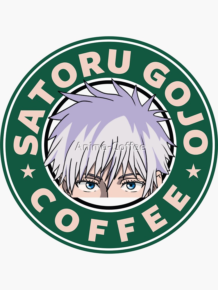 " Jujutsu Kaisen Gojo Satoru Coffee 5 " Sticker for Sale by Anime ...
