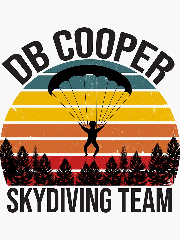 "db cooper skydiving team" Sticker for Sale by nacerhadj | Redbubble