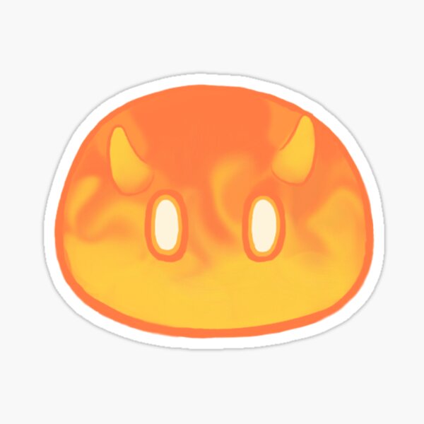 Genshin Impact Pyro Slime Fanart Sticker For Sale By Ashkazar Redbubble