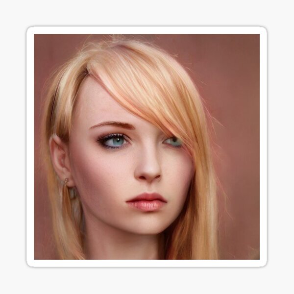"sweet blonde girl" Sticker by Badress | Redbubble