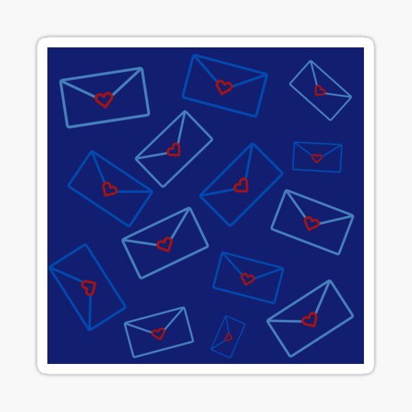 "Blue envelop with some good news" Sticker for Sale by NUSUSDREAM ...