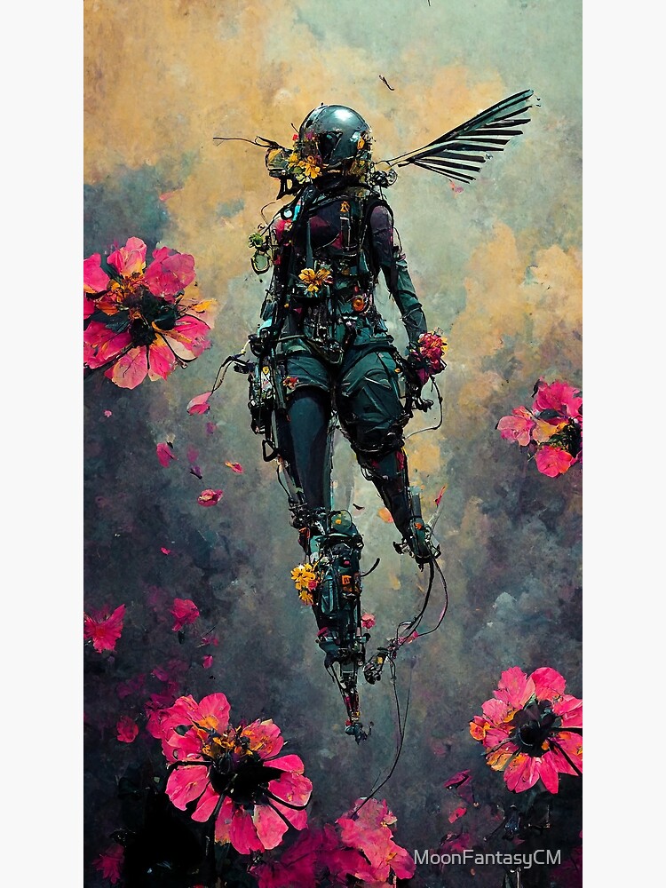 "CyberPunk Valkyrie Fae 2" Poster for Sale by MoonFantasyCM | Redbubble