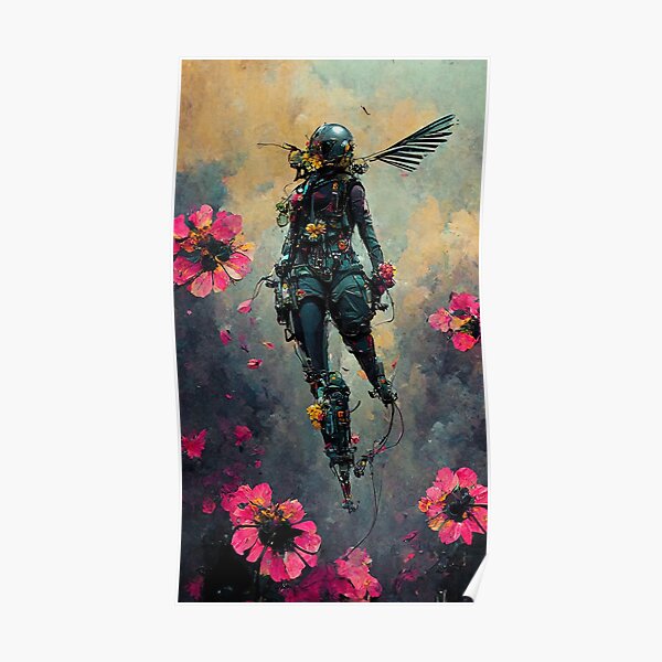 "CyberPunk Valkyrie Fae 2" Poster for Sale by MoonFantasyCM | Redbubble
