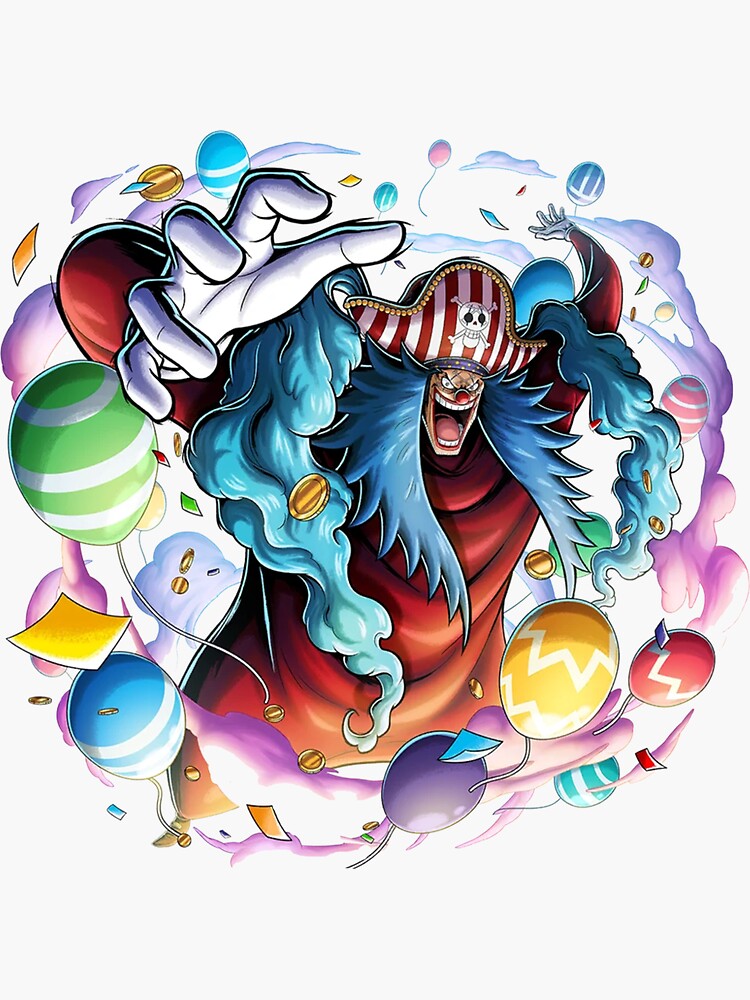 "Buggy : one piece" Sticker for Sale by XYPROW | Redbubble