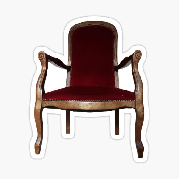 "Vintage Red Armchair _sticker" Sticker for Sale by becky0826 | Redbubble