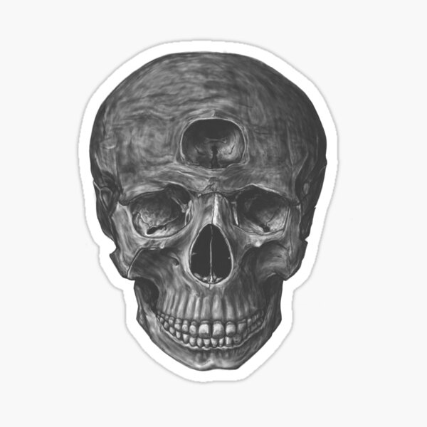 "Third Eye Skull" Sticker for Sale by NessietheLegend | Redbubble