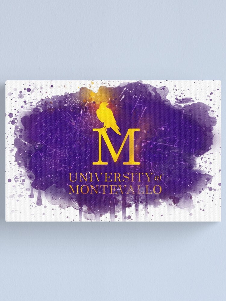 "University of Montevallo Rustic Watercolor Logo" Canvas Print by ...