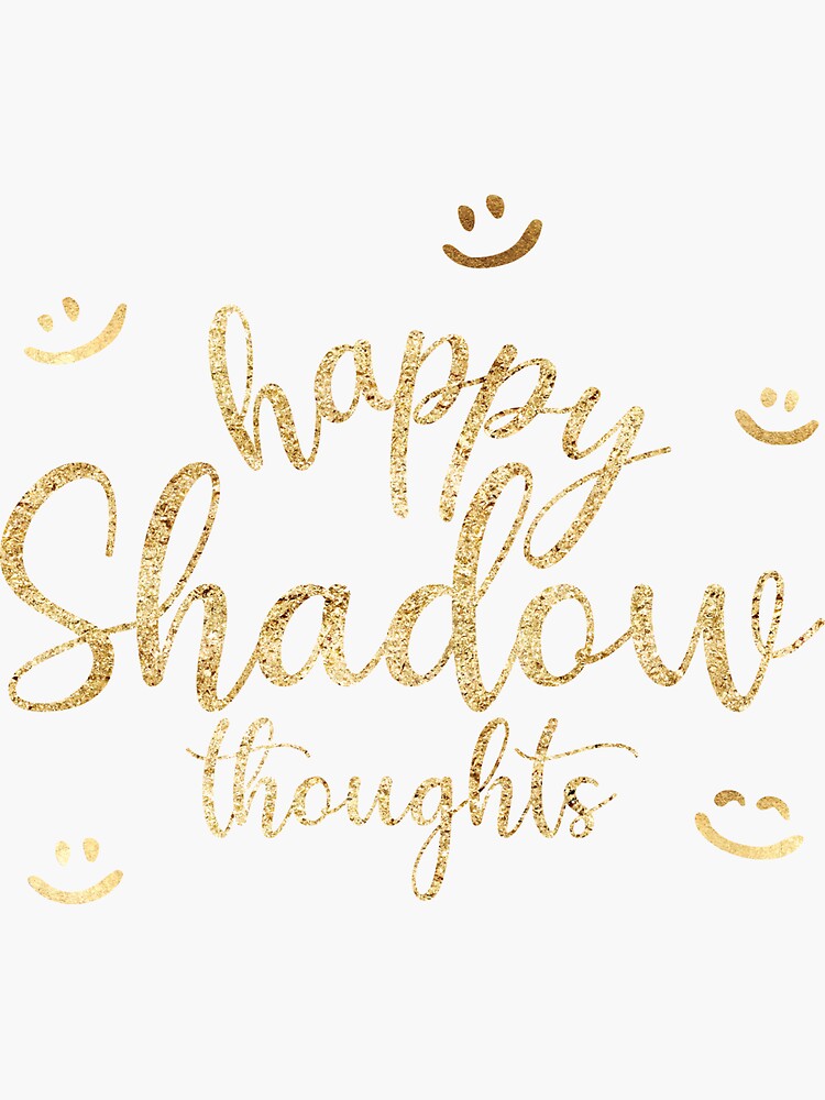 "Happy Shadow Thoughts" Sticker for Sale by pixldust | Redbubble