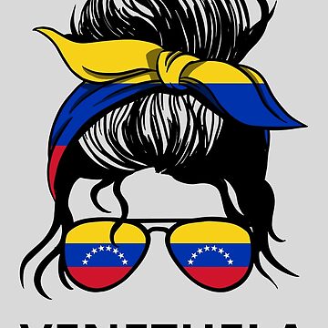 "Venezuela Flag - Venezuelan Woman With Messy Bun I" Poster for Sale by ...