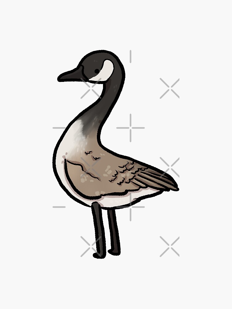 "Stylized Goofy Goose " Sticker for Sale by SydneyMaeBee | Redbubble