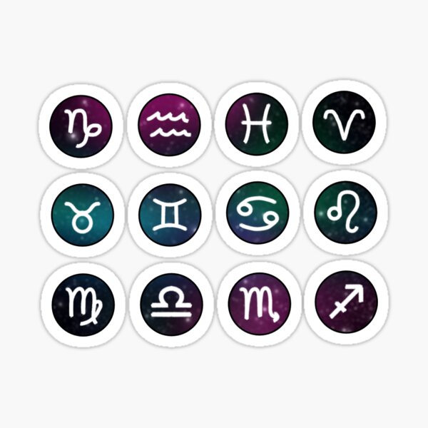 "Zodiac Sign Pack" Sticker for Sale by Cascadian-Moose | Redbubble