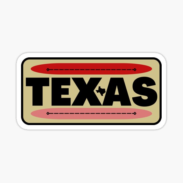 "Pink: No Place Like Texas- Plate Red" Sticker for Sale by ...