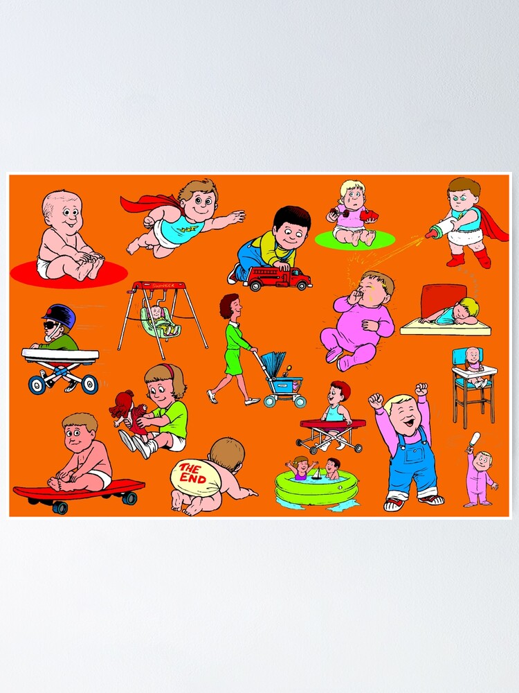 "baby animation" Poster for Sale by Maskan | Redbubble